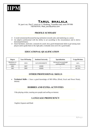 Final resume format | PDF