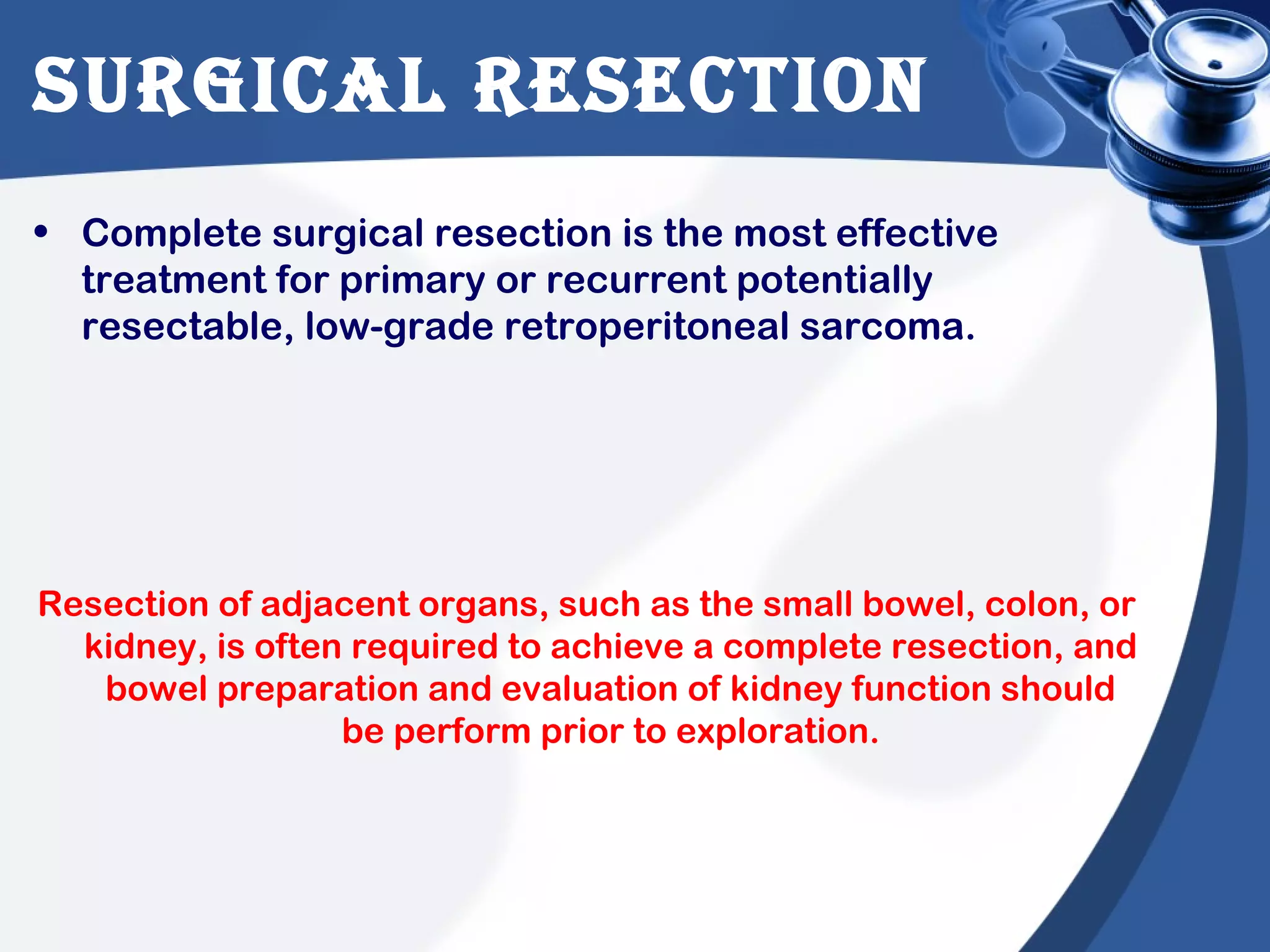 Final retroperitoneal tumors ppt | PPT