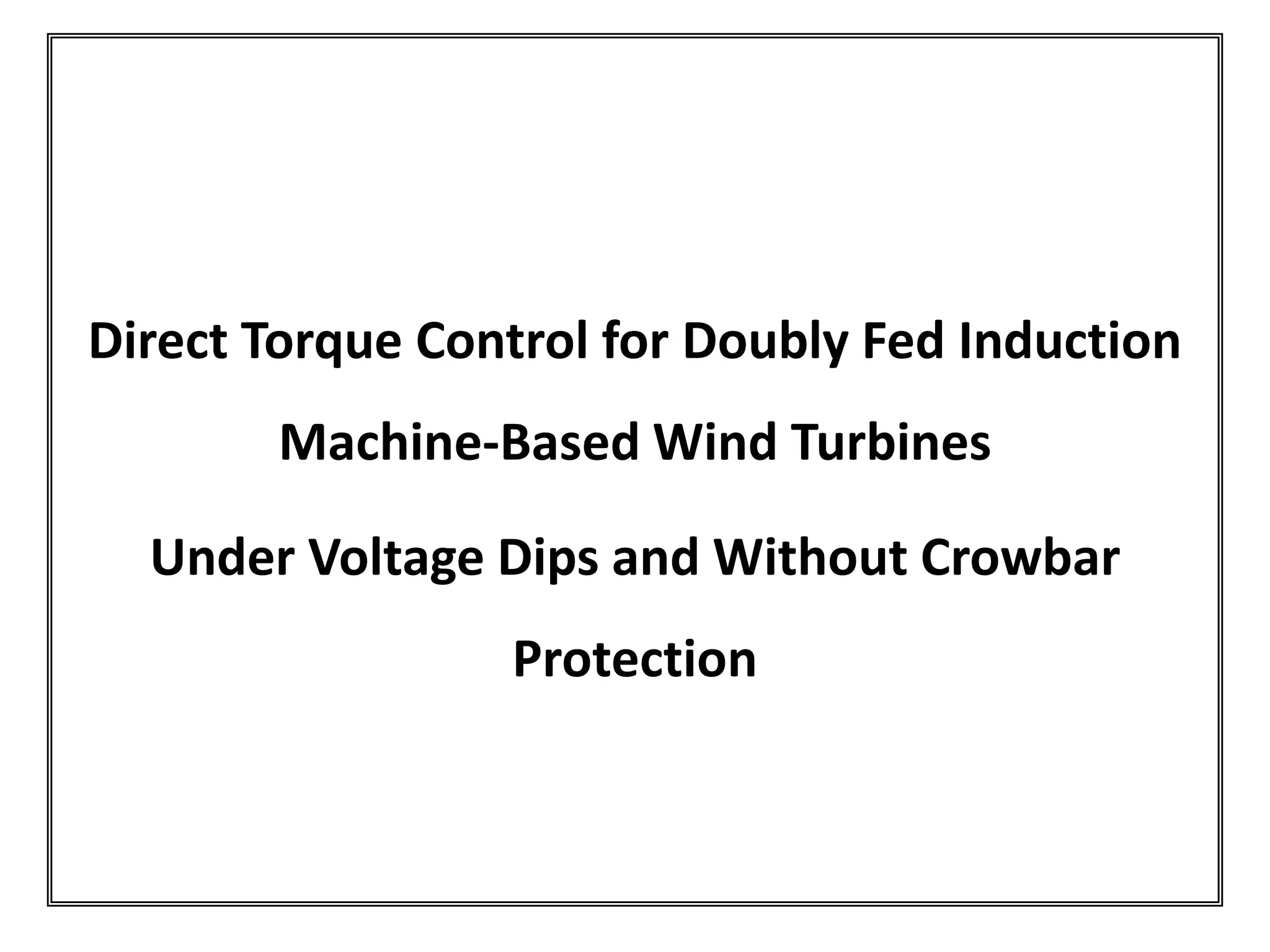 Direct torque control method | PPTX