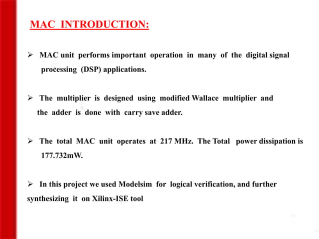 design of high speed performance 64bit mac unit | PPTX | Operating Systems | Computer Software ...
