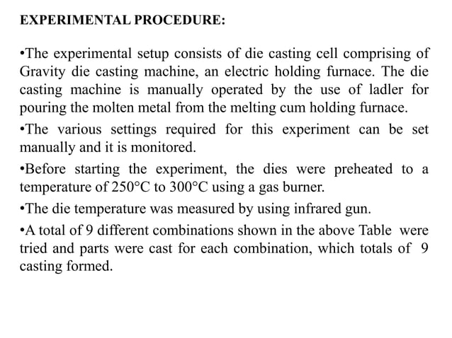 Blow Hole Defect Analysis in Die Casting | PPTX