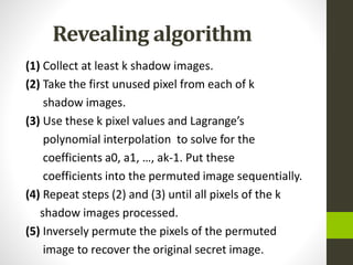 Image secret sharing using Shamir's Algorithm | PPTX