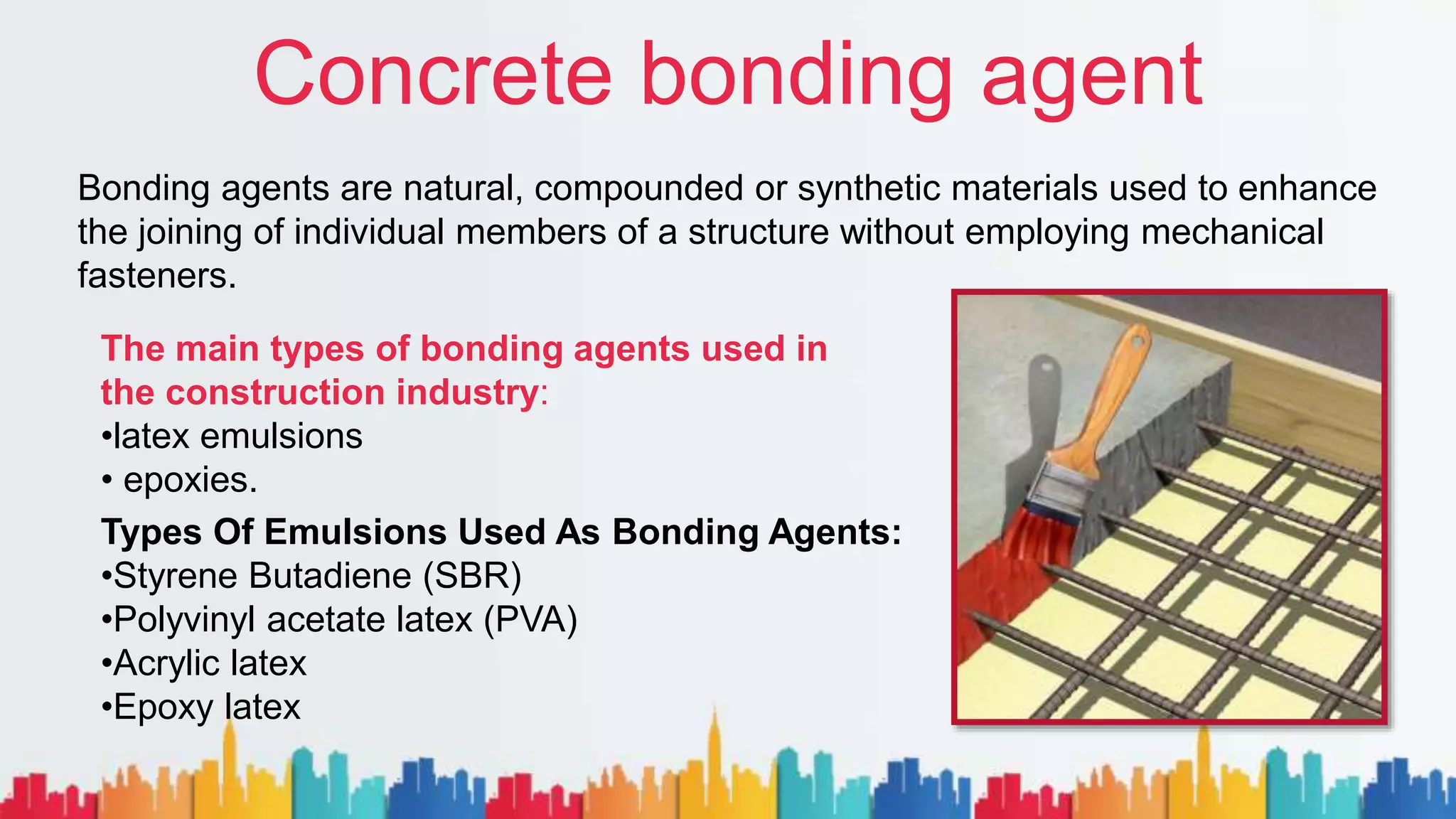 Role of chemicals in construction | PPTX
