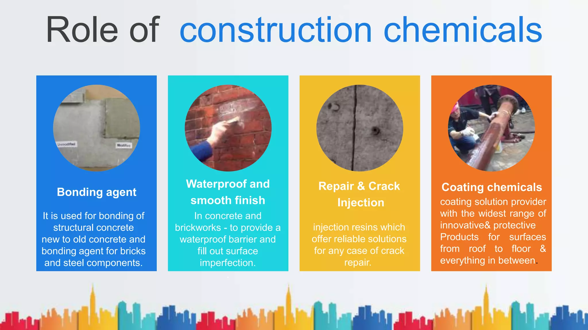 Role of chemicals in construction | PPTX