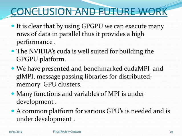 GPGPU programming with CUDA | PPTX | Computing | Technology & Computing