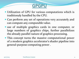 GPGPU programming with CUDA | PPTX
