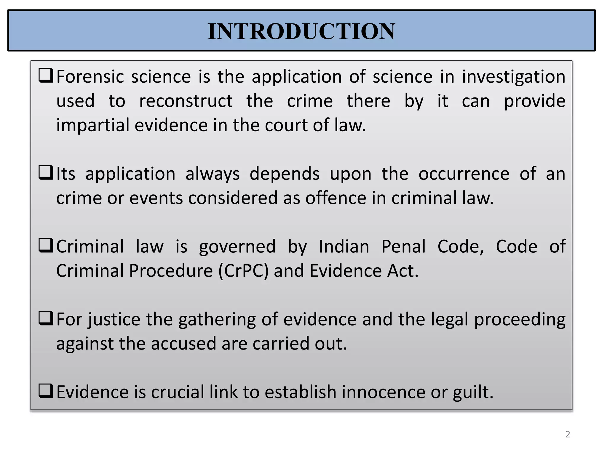 History and Development of forensic science in India | PPTX