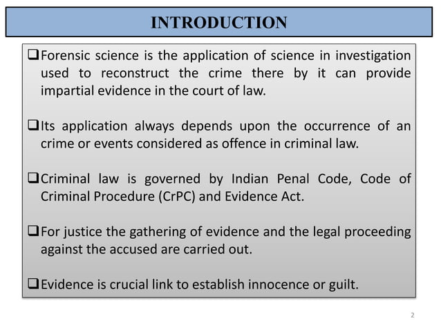 History and Development of forensic science in India | PPTX | Crime ...