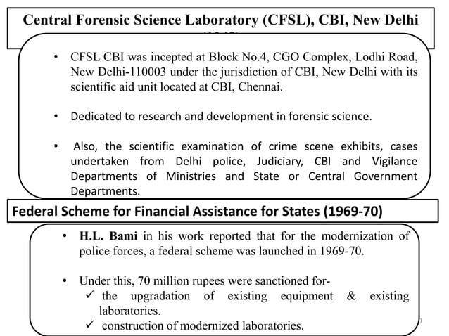 History and Development of forensic science in India | PPTX | Crime & Harmful Acts to ...
