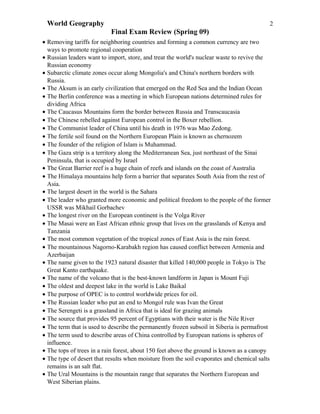 Final Review Spring 09 | PDF