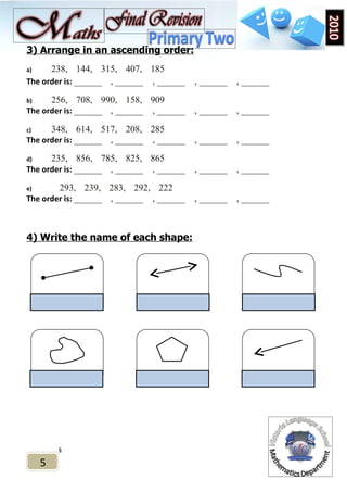 Final Revision Math Primary 2 (Part 1) | DOC