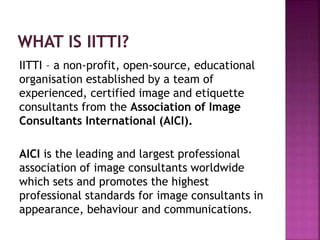 Introducing IITTI Corporate Image Management Certification | PPT