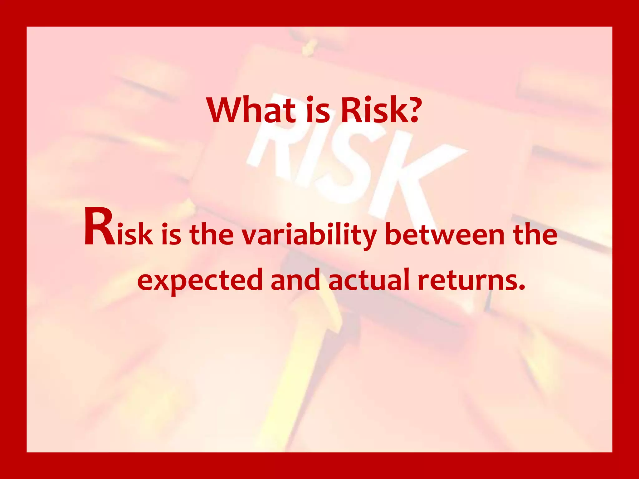 Risk and Return | PPTX