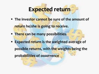 Risk and Return | PPTX