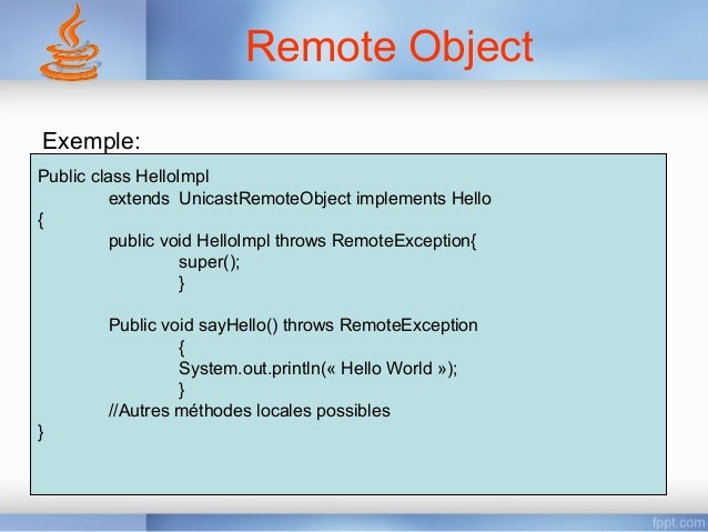 exemple de rmi en java