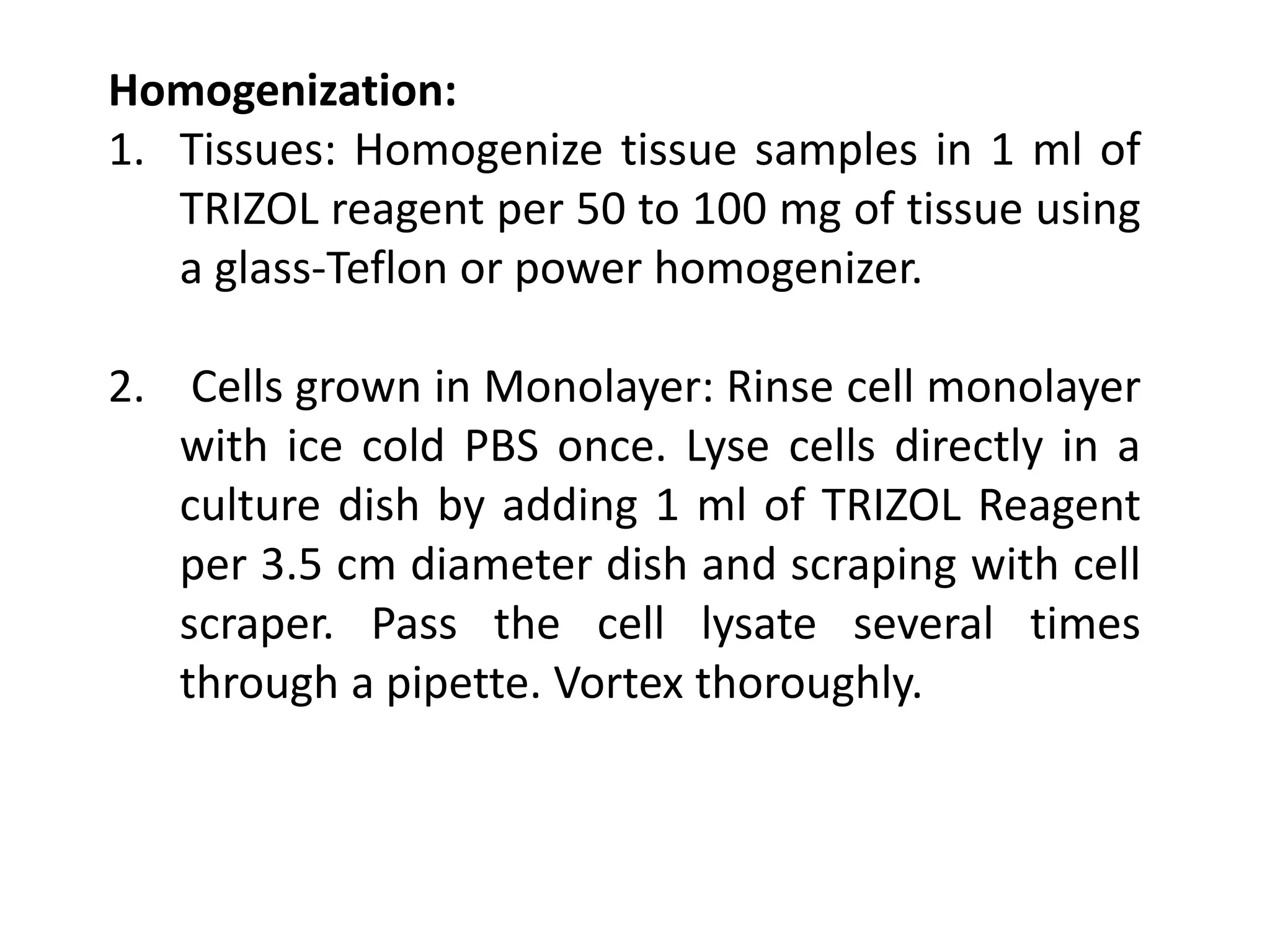 RNA isolation methods | PPTX | Chemistry | Science