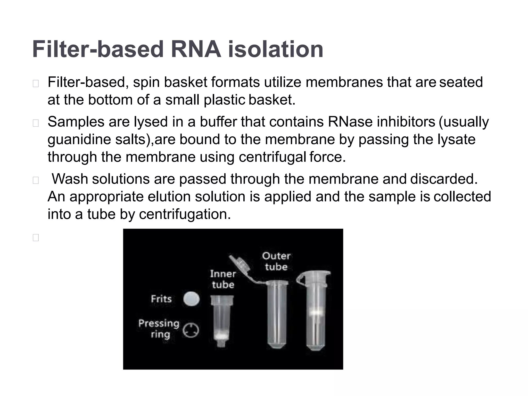 RNA isolation methods | PPTX | Chemistry | Science