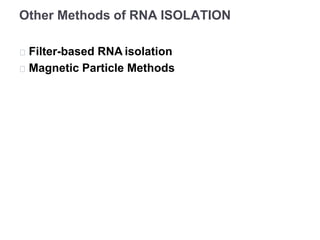 RNA isolation methods | PPTX