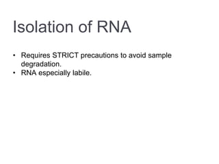 RNA isolation methods | PPTX