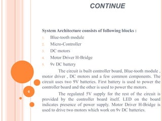 Robot controlled car using Wireless Module | PPTX | Operating Systems | Computer Software and ...
