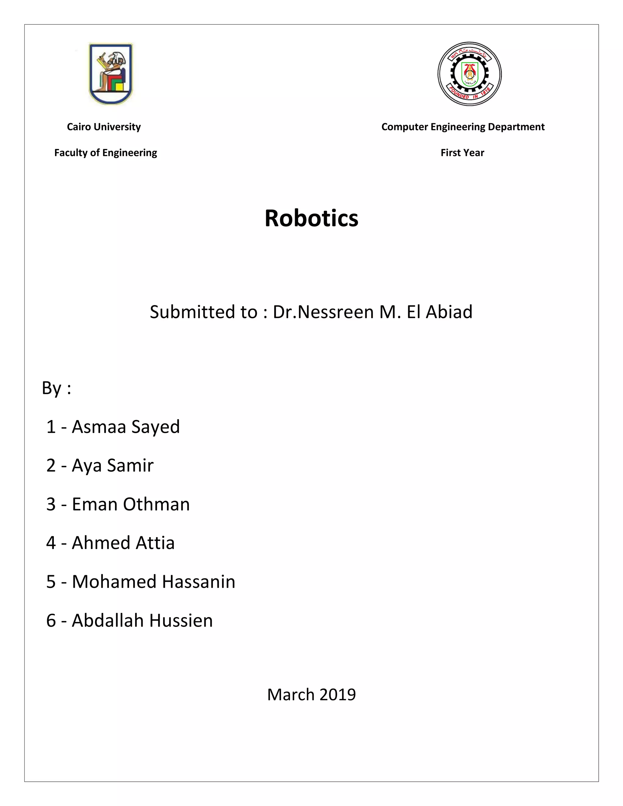 Robotics Report | PDF