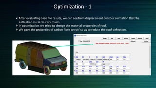 Roof Crush Analysis For occupant safety and Protection | PPTX