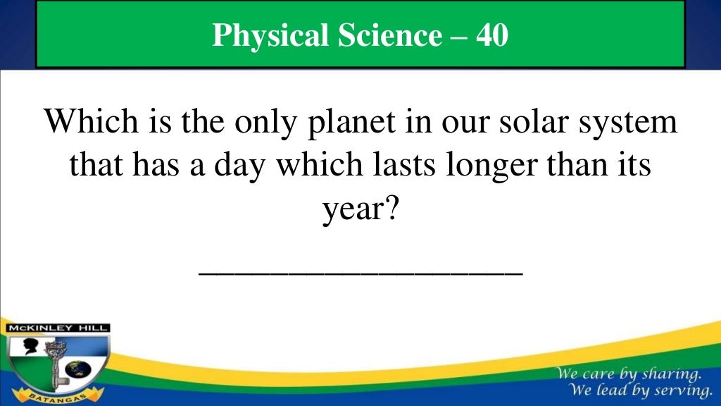 Science Quiz Bee Science Quiz Bee