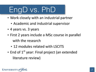 A year by year guide to surviving your EngD/PhD | PDF