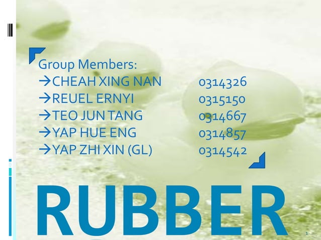 Rubber presentation slide | PPTX