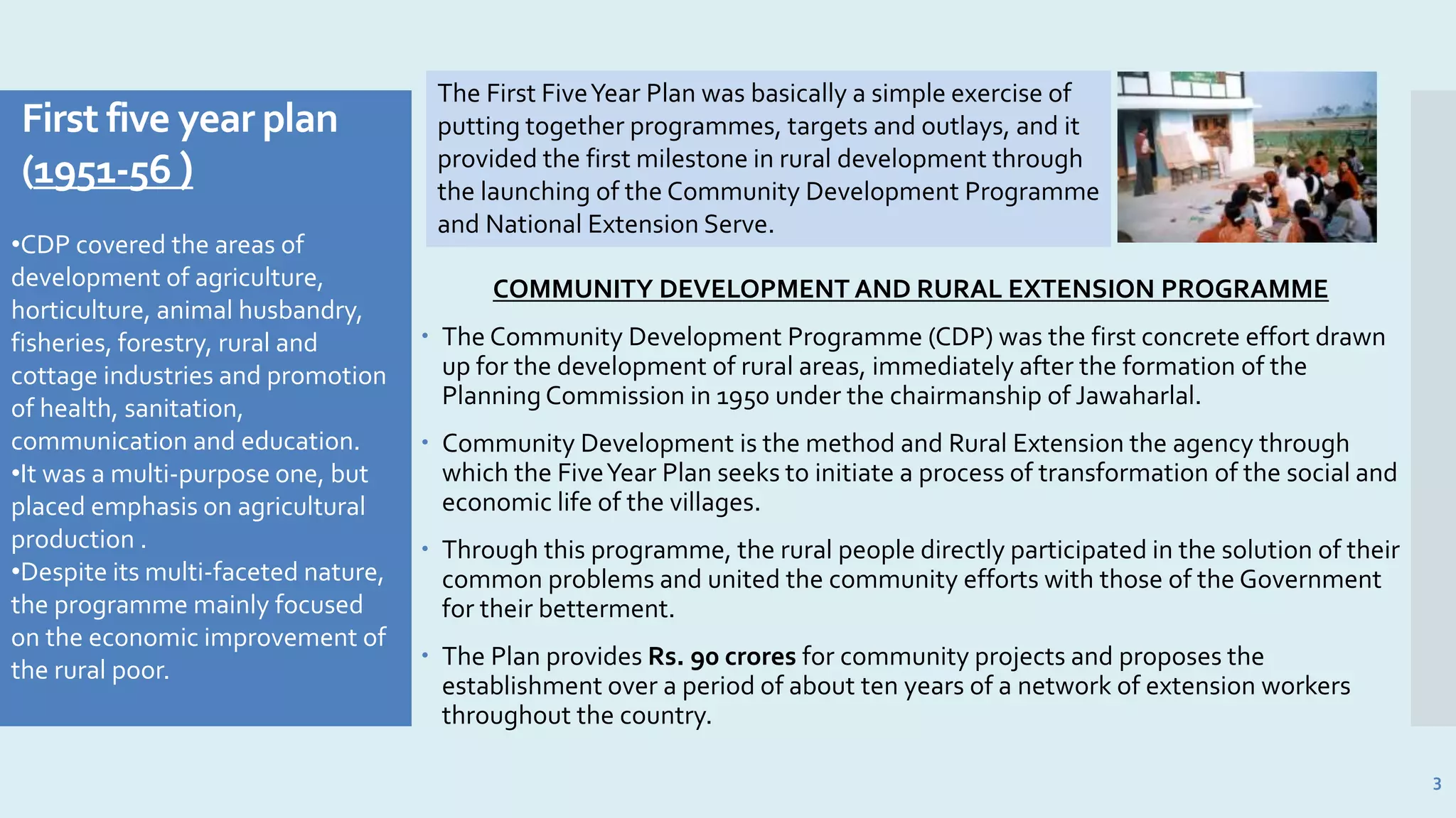 National Five year plans for rural development | PPTX