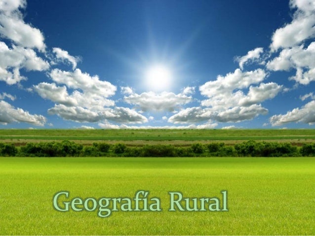 Geografía rural y urbana