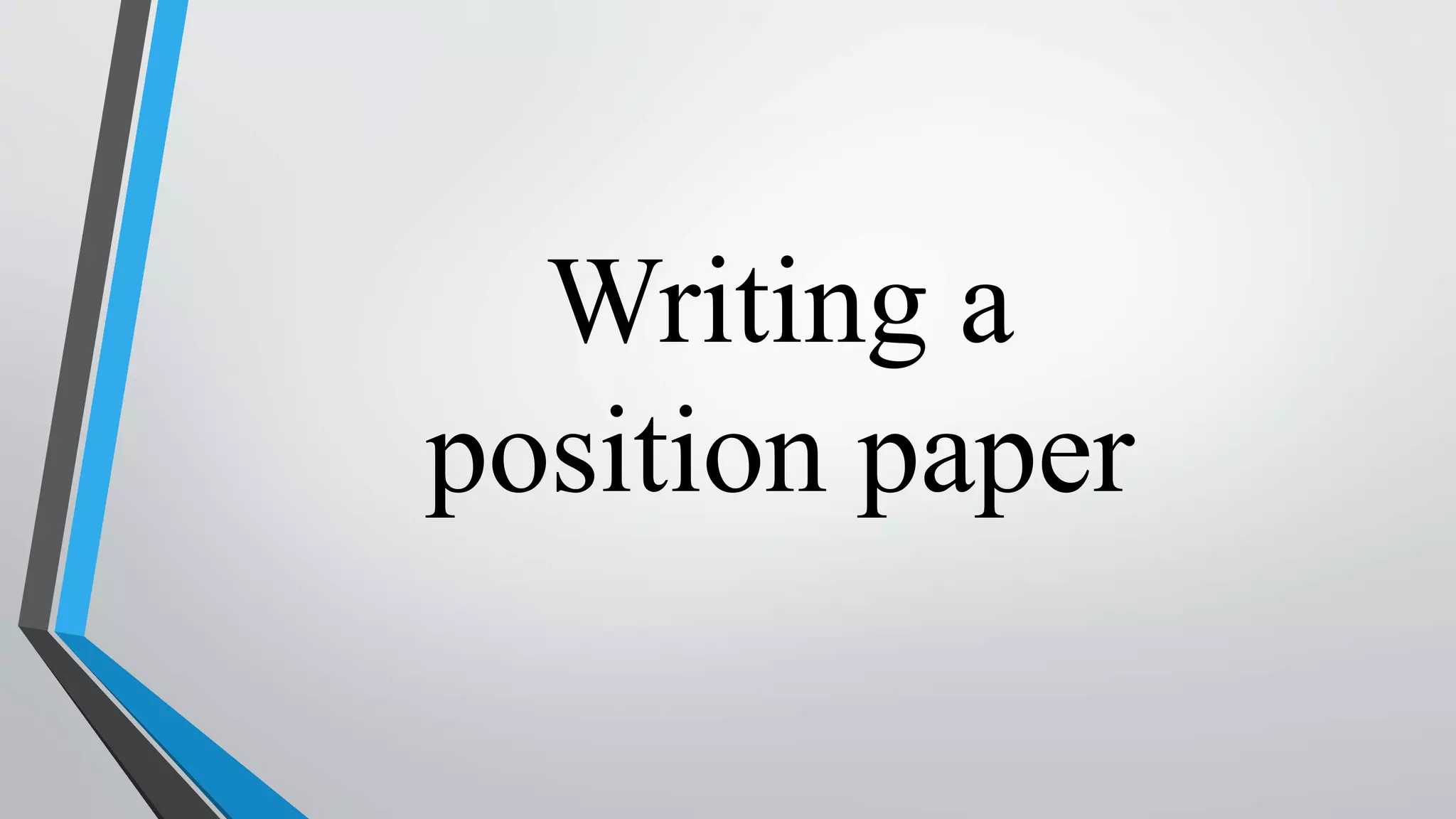 position paper | PPTX