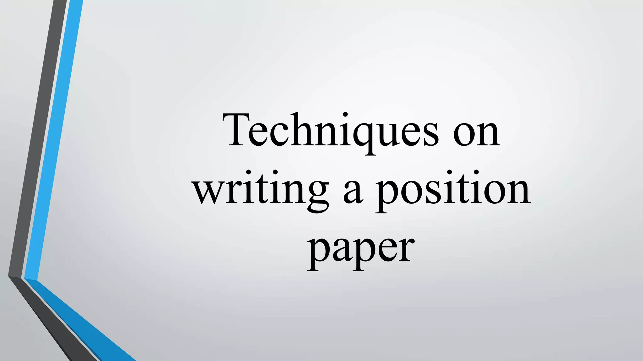 position paper | PPTX