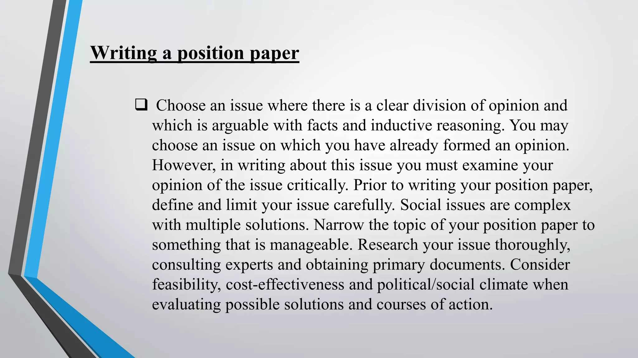 position paper | PPTX