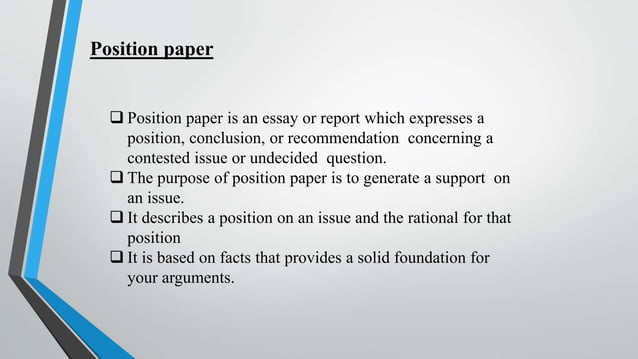 position paper | PPTX