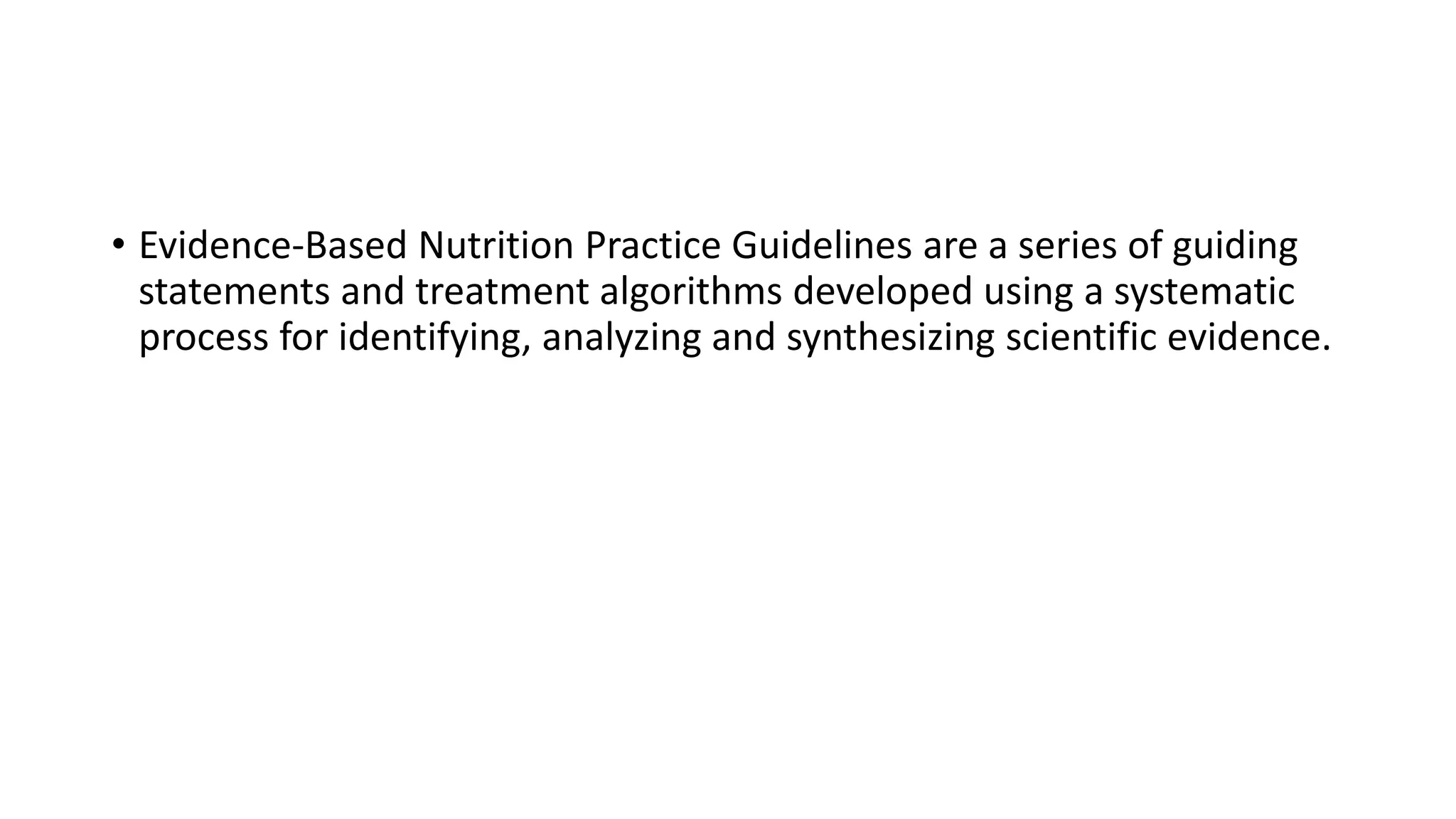 finals-evidence-based-nutrition practice | PPTX