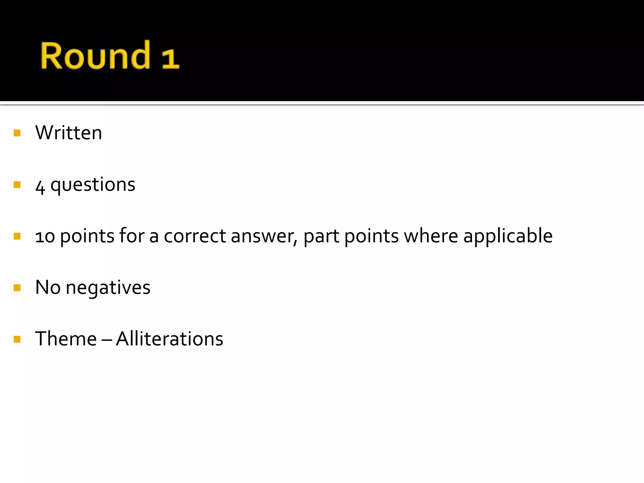 Finals - Open General Quiz - Pentagram 2023, GNLU | PPTX