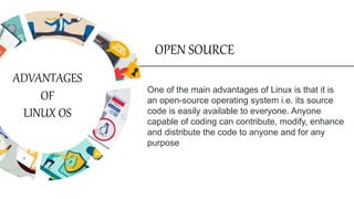 Linux ppt.pptx | Operating Systems | Computer Software and Applications