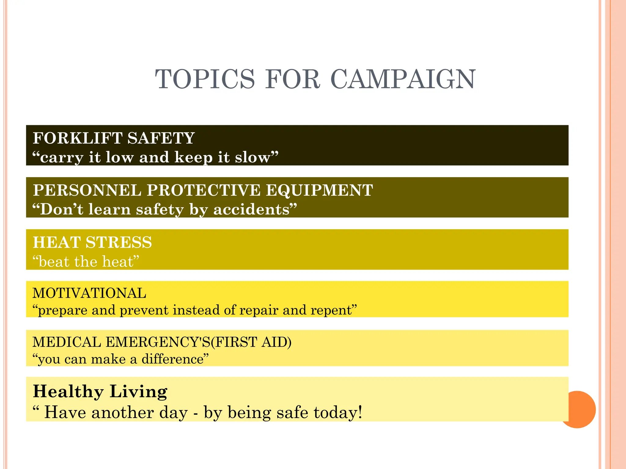 final safety campaign presentation for near miss reporting | PPTX