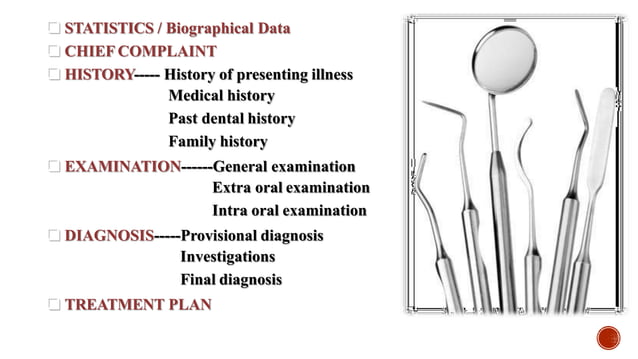 comprehensive case history recording in pediatric dentistry | PPTX