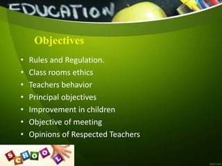 Rules and Regulation of School | PPTX