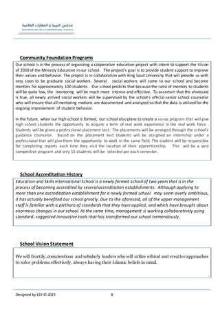 School Profile created by Maria Angelis | DOCX