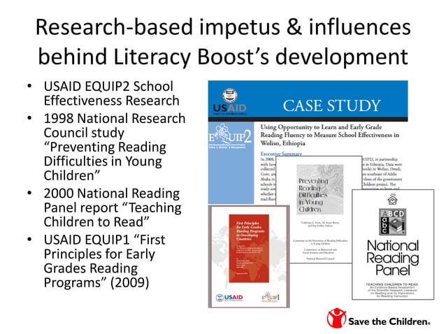 Final sc literacy boost presentation usaid aug6 panel | PPT