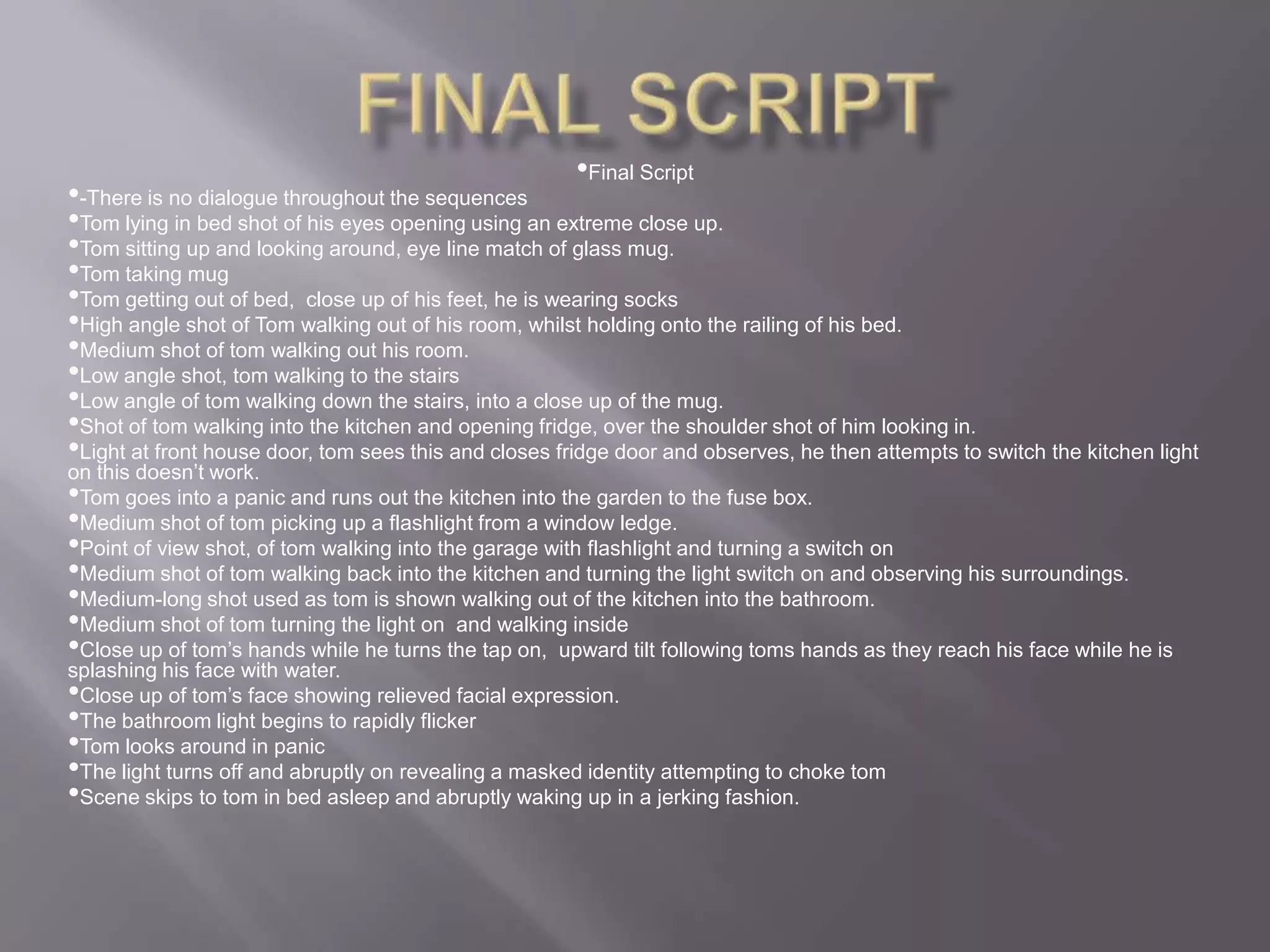 Final script | PPTX | Cameras and Camcorders | Consumer Electronics