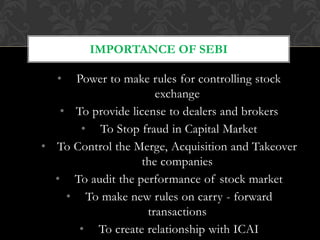 SEBI | PPTX | Business Accounting & Finance | Business