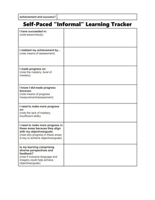 Self-Reflection and Self-Assessment Templates.docx