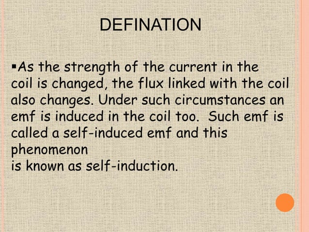 self inductance | PPTX | Physics | Science