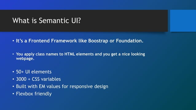 Semantic UI Introduction | PPT