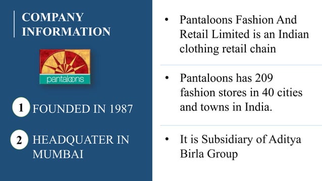 detailed information about pantaloons | PPTX