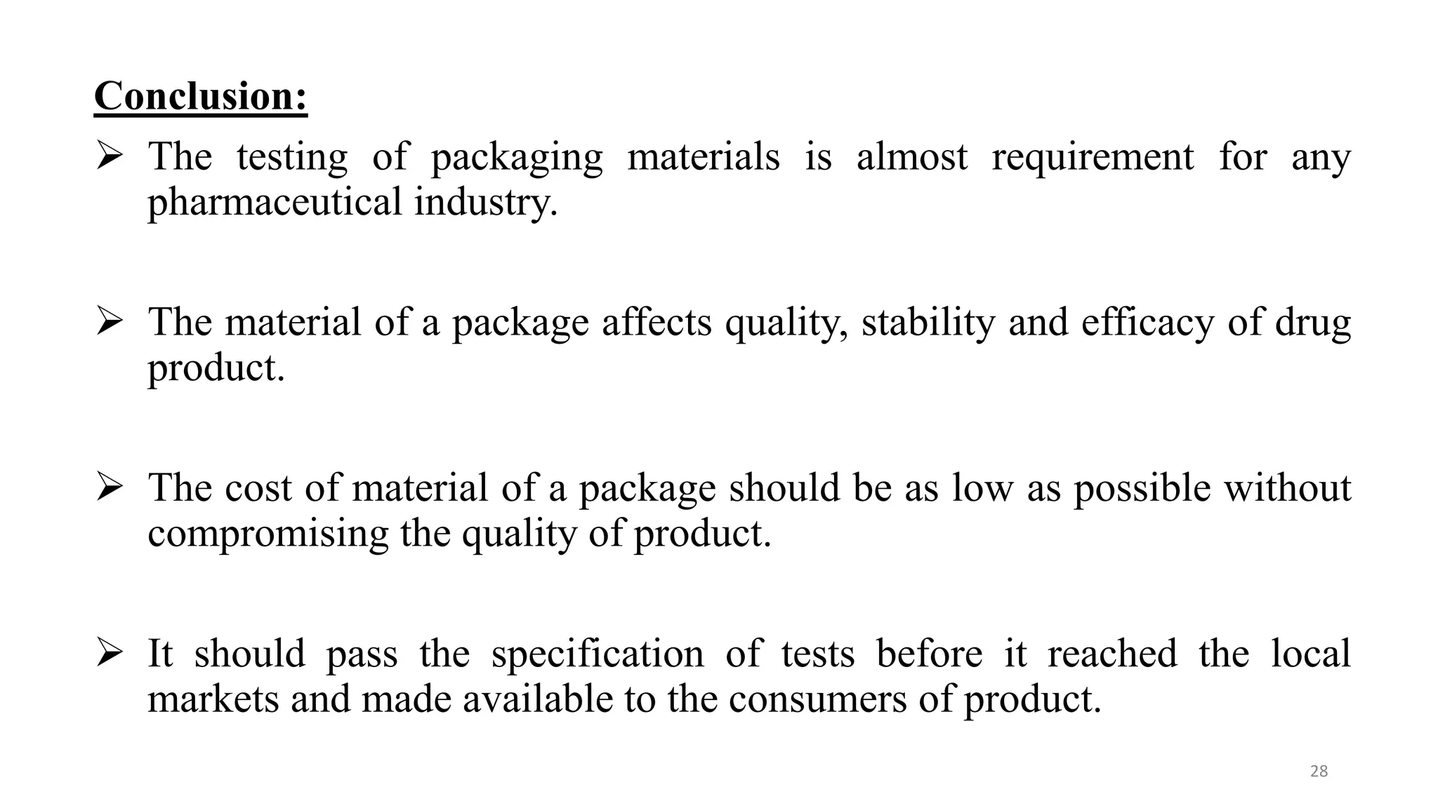 Quality control test for containers and closures | PPTX